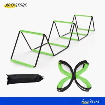 Координационная дорожка ARIASTORE Cпортивная лестница для спорта, 8 сеток, зеленый