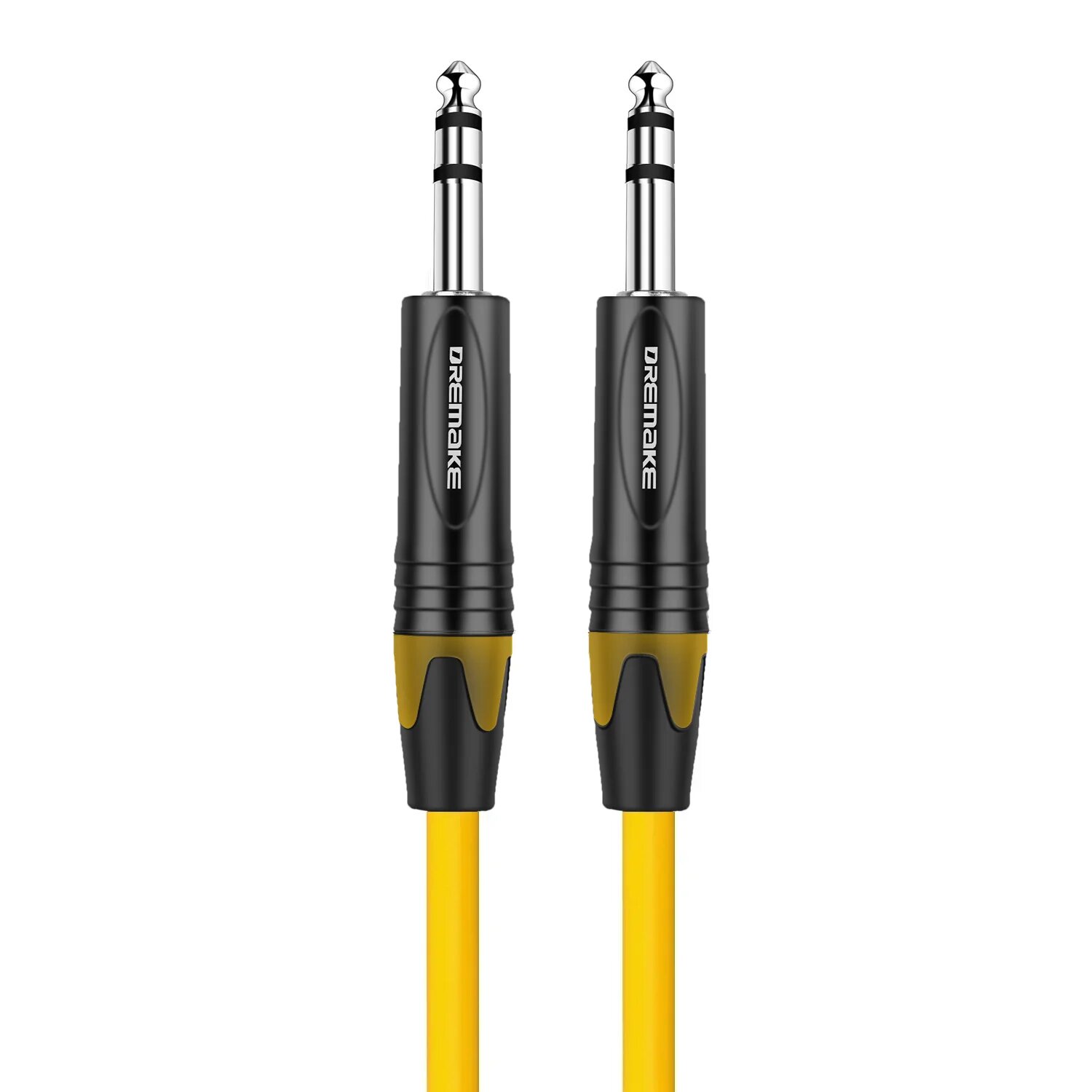DREMAKE 6.35 мм TRS аудиокабель, 10 м, Yellow-Nickel Plated