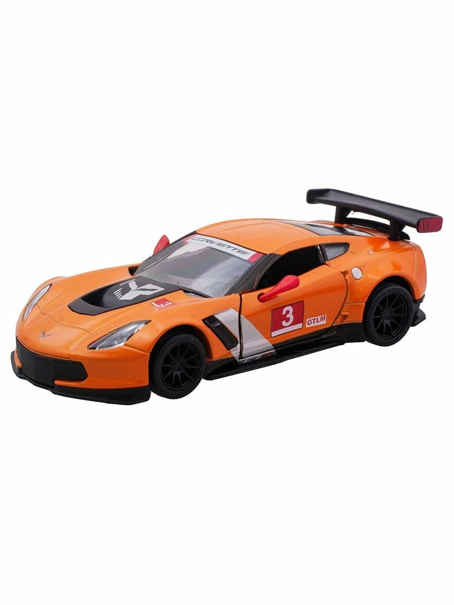 Модель машины KINSMART 2016 Corvette C7. R Race Car 1:36 orange