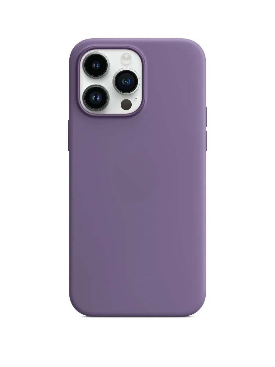 Чехол силиконовый Магсейф для iPhone 14 Pro Max Iris с анимацией NFC, Silicone case Магсейф для айфон 14 Про Макс - Фиолетовый