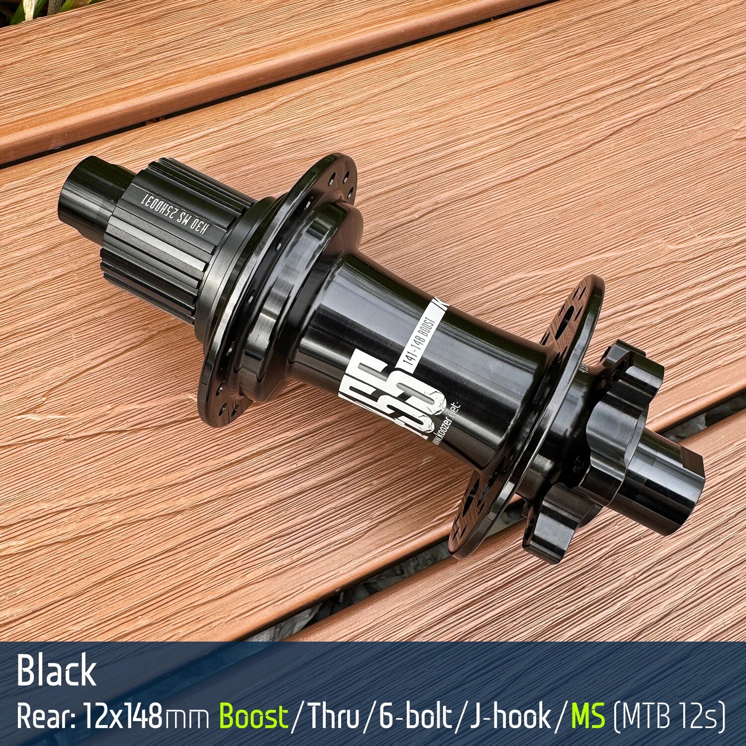 Koozer 455 Boost Rear MTB Hub 32 Holes HG XD MS Черный, Black 32H 12x148 MS