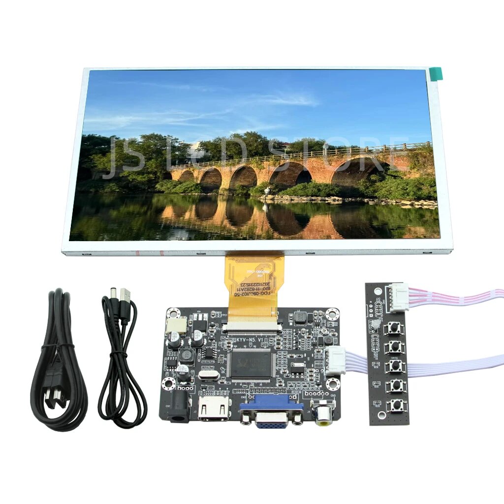 Новый 9-дюймовый ЖК-экран с платой Интерфейс HDMI VGA CVBS для вторичного экрана компьютера SH090JGI50 1024*600 Дисплей полного вида