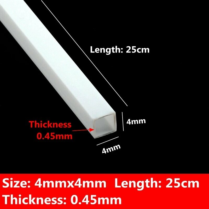 Пластиковая трубка 4x4mm, 25см, 5шт