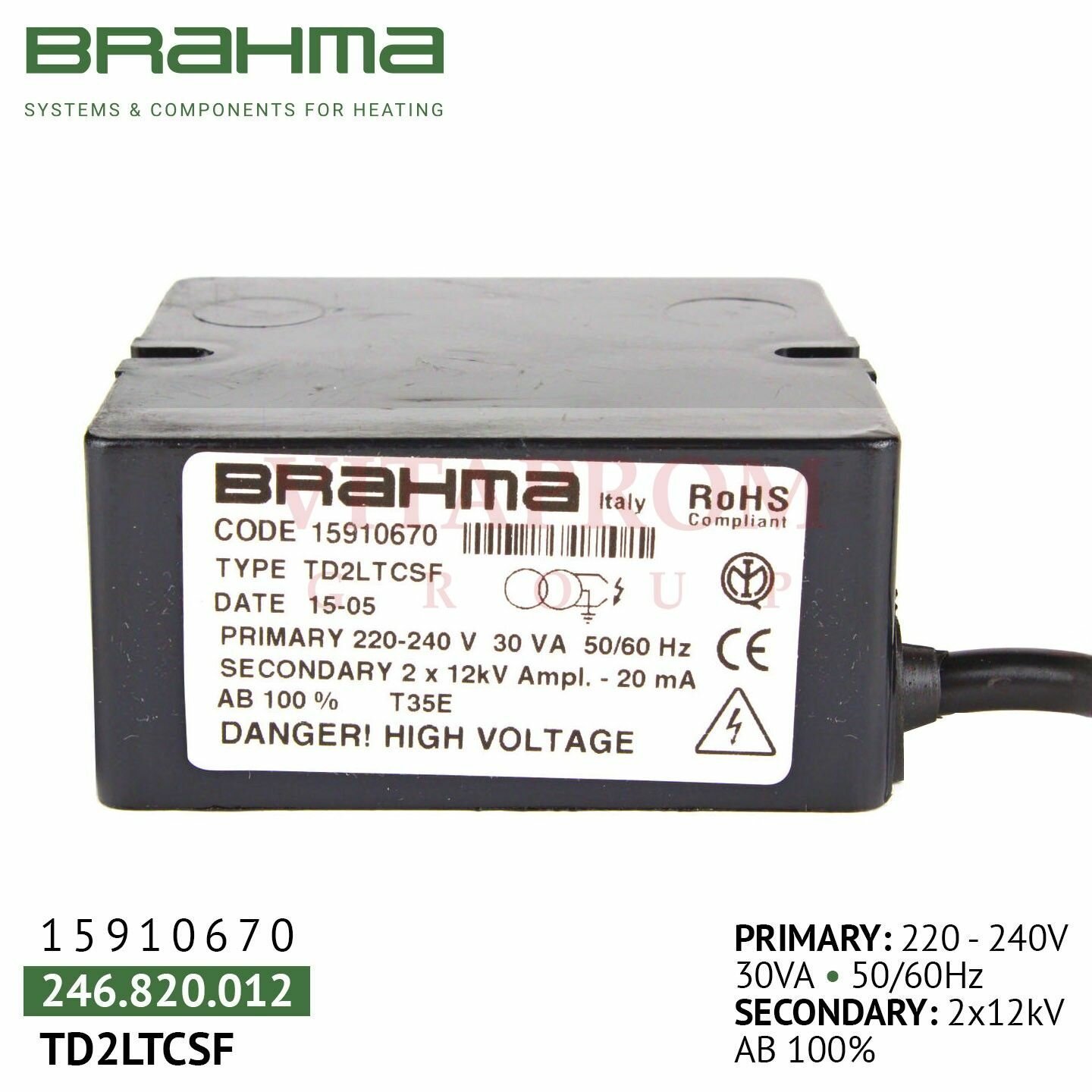 Трансформатор Brahma TD2LTCSF, 15910670