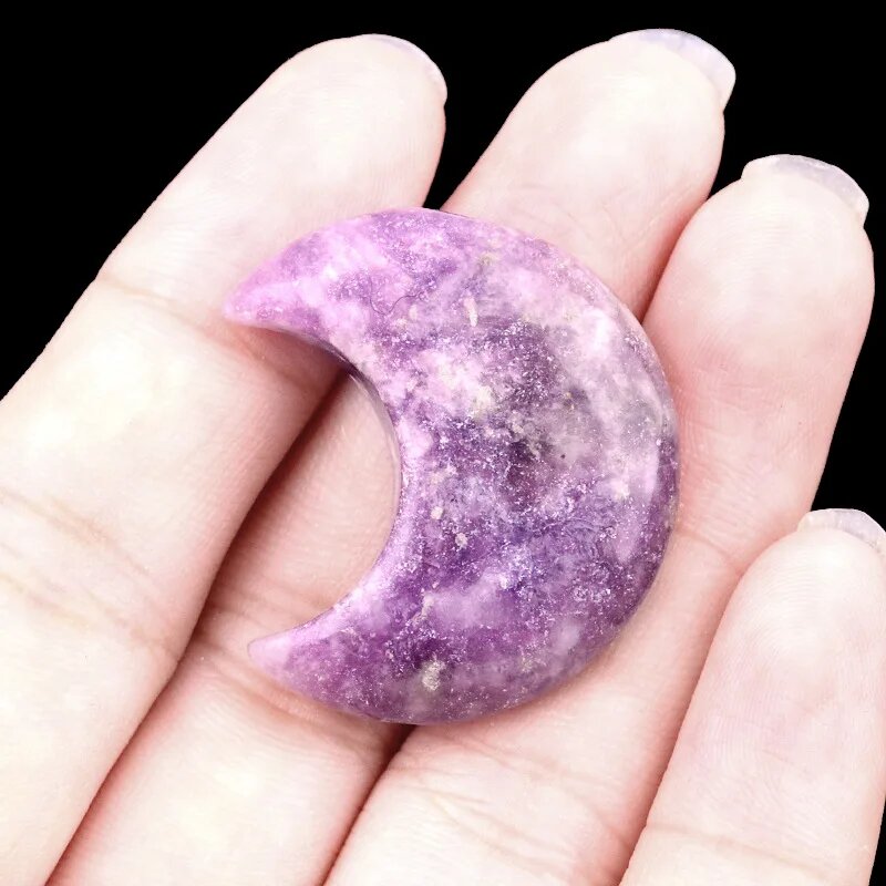 Лунные камни из натурального камня Фиолетовый, Lepidolite