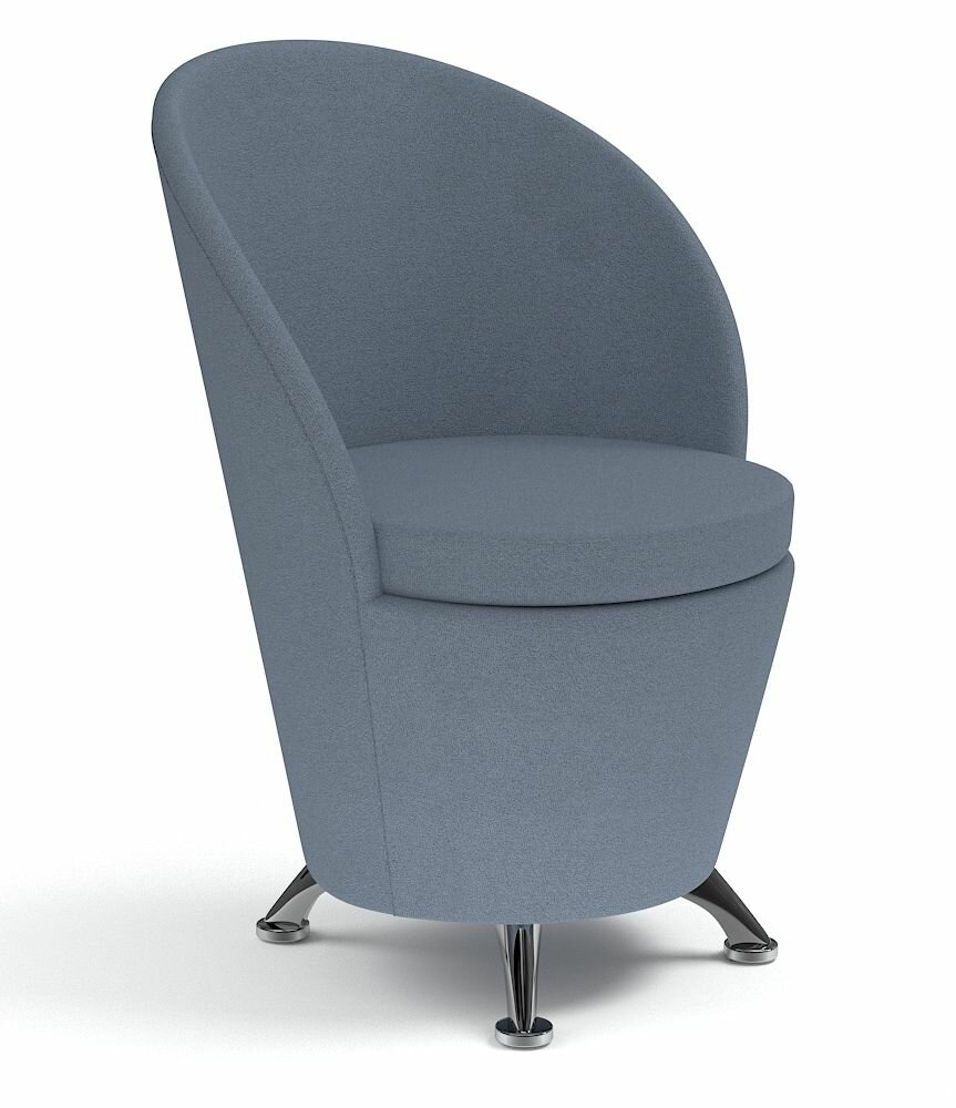 Кресло Лотос 52 с ящиком для хранения, серый, нераскладное, для кухни, прихожей, балкона, детской