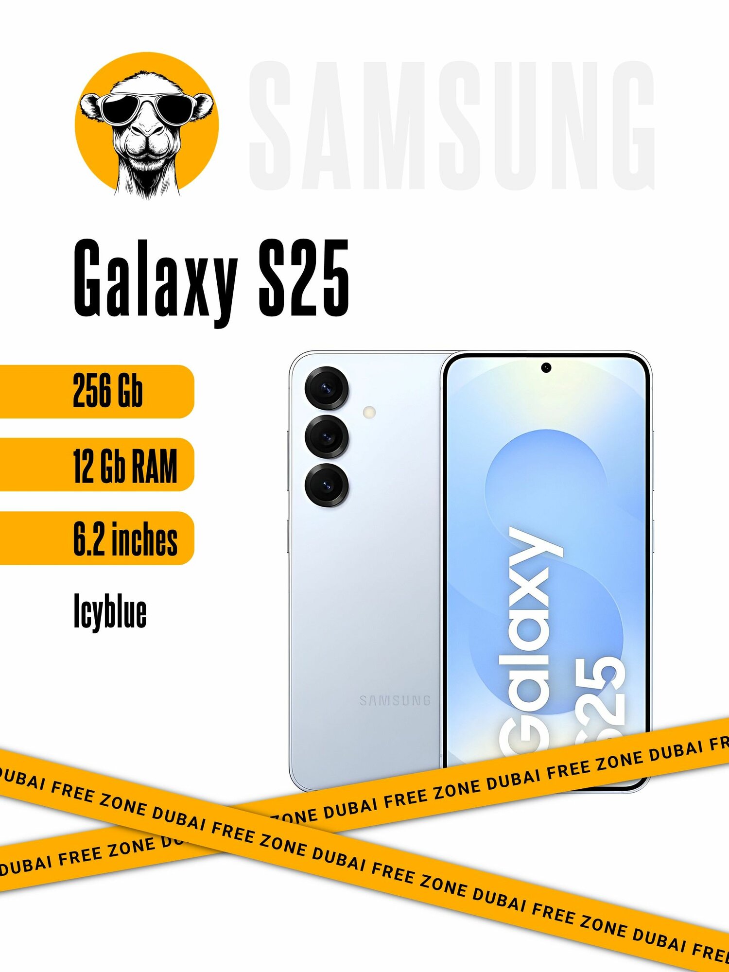 Смартфон Samsung Galaxy S25 12/256Gb Icy Blue/Голубой