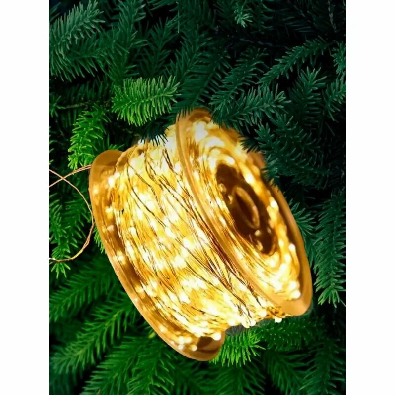 Гирлянда светодиодная на 2000LED ламп, 20м, 220B, тепл бел,8реж, IP44,93629