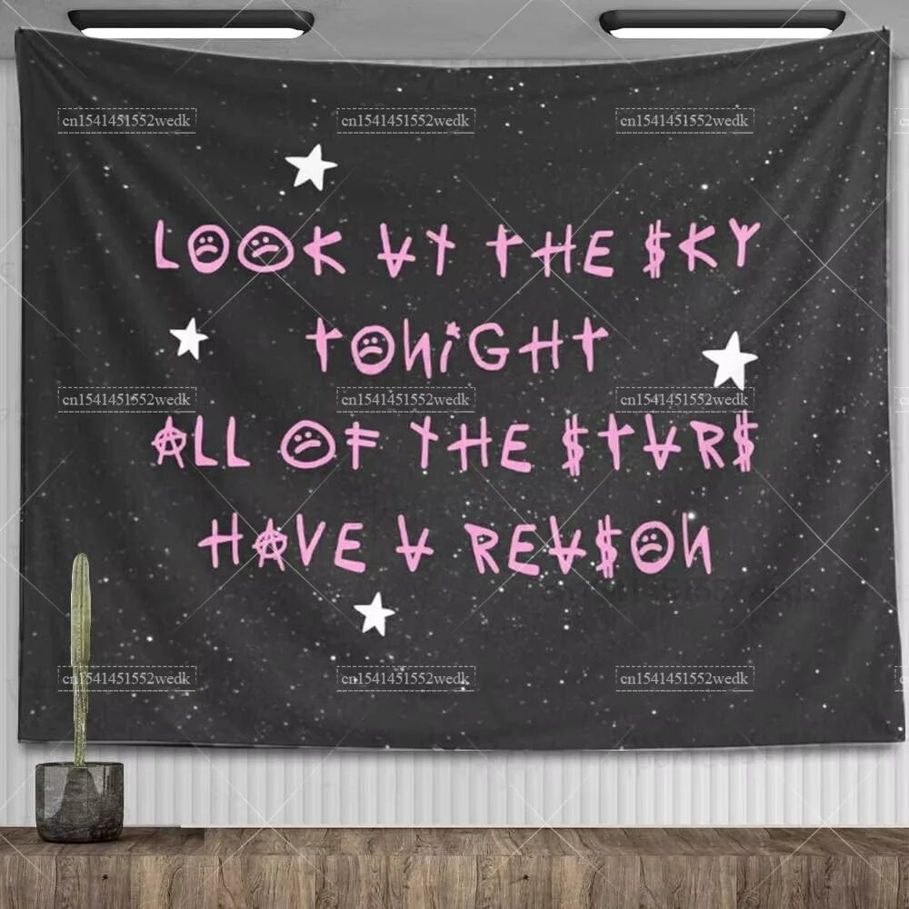 Гобелен Lil Peep Черный FFO Черный, 95x73cm, AGT6672