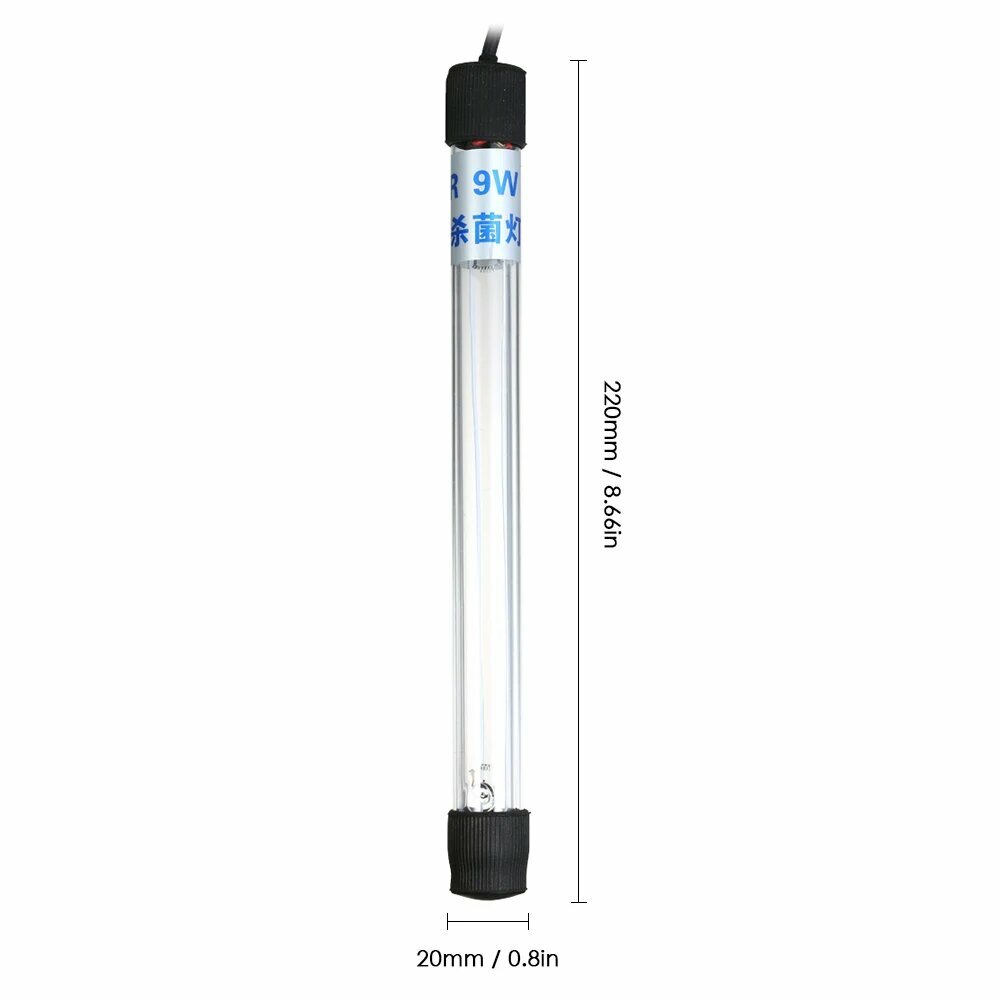 Аквариумная светодиодсветодиодный УФ-лампа, стерилизация, водонепроницаемая подводная декоративная лампа для аквариума, Ультрафиолетовый Стерилизатор, Синий