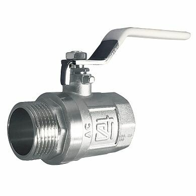 Кран шаровой 1" ВН ручка никелированный, STI