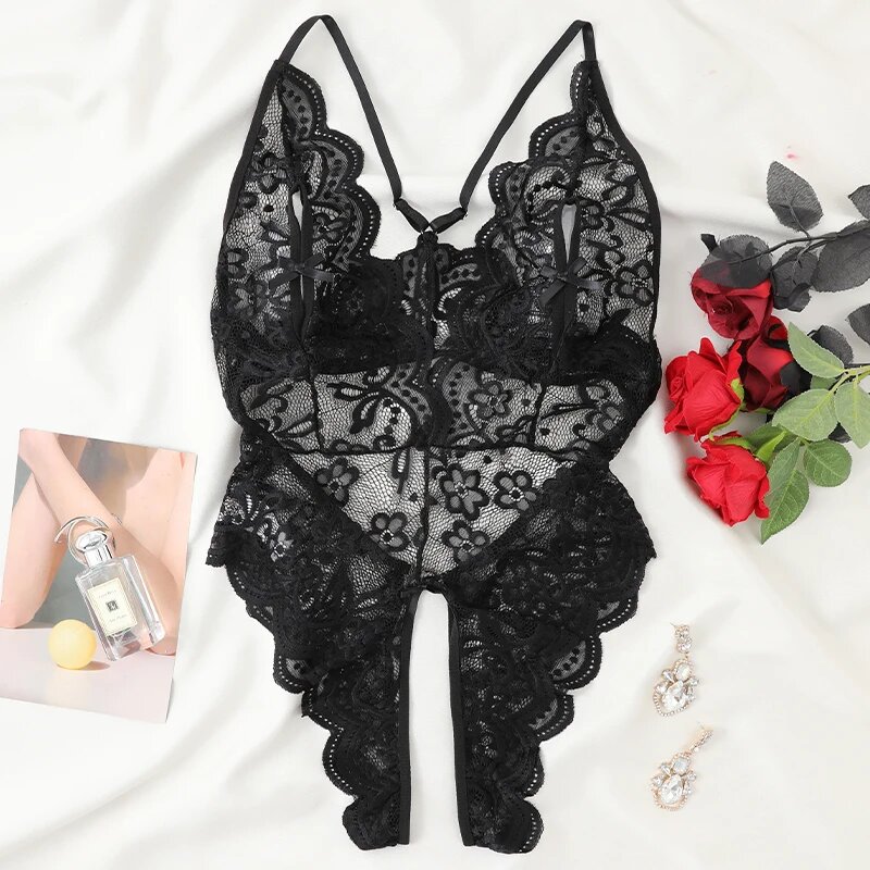 Черное кружевное боди BS154-black