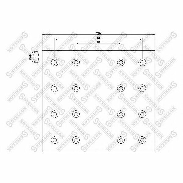 Накладки тормозные барабанные к-т тормоза для автомобиля, STELLOX 85-00953-SX (1 шт.)