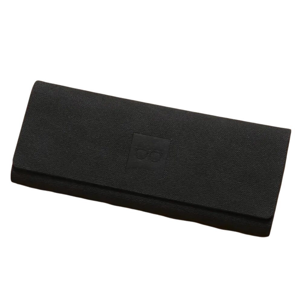 Кожаный металлический чехол для очков Черный, Black