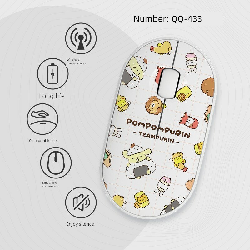 Беспроводная мышь Luo Guo Pudding Dog подходит для Apple, Huawei, Xiaomi, HP, Asus, с милым дизайном. ГЕРОЙ2_Модель
