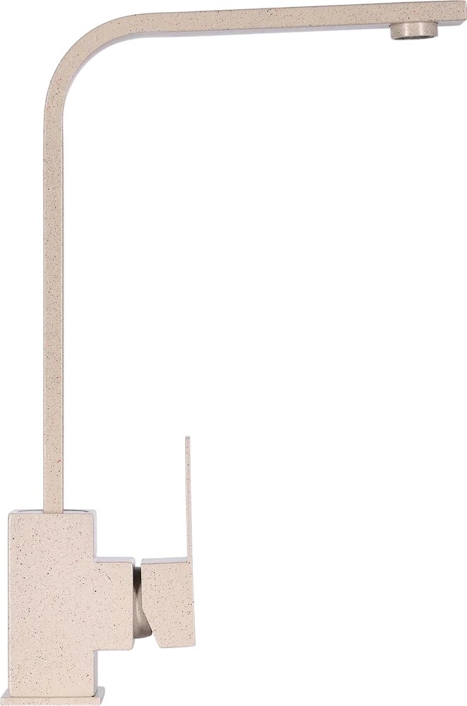 Смеситель для кухни Wisent WP49-098-6-21 с поворотным изливом, бежевый, матовый, однорычажный, нержавеющая сталь, с керамическим картриджем