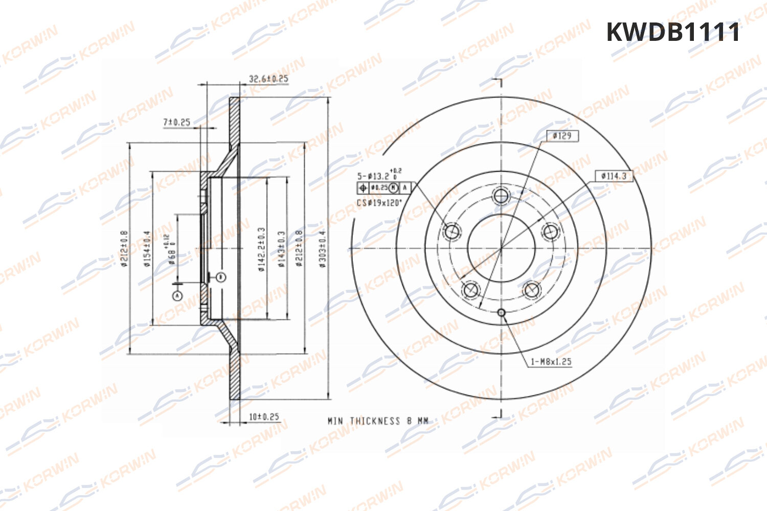 Диск тормозной задний Mazda CX-5 (KE)