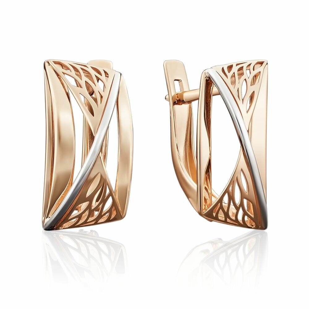 Серьги, красное золото, 585 проба