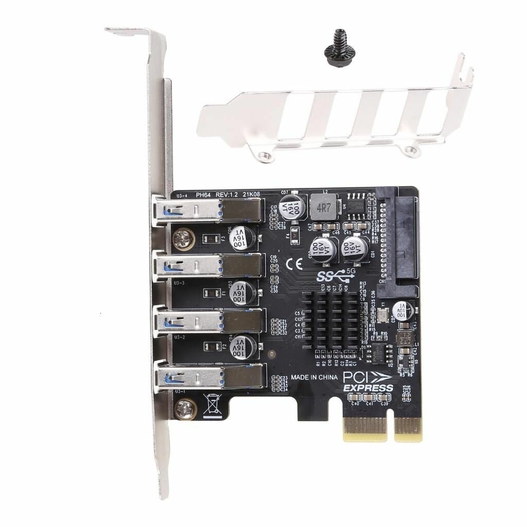 PCI-E USB 3.0 контроллер с 4 портами
