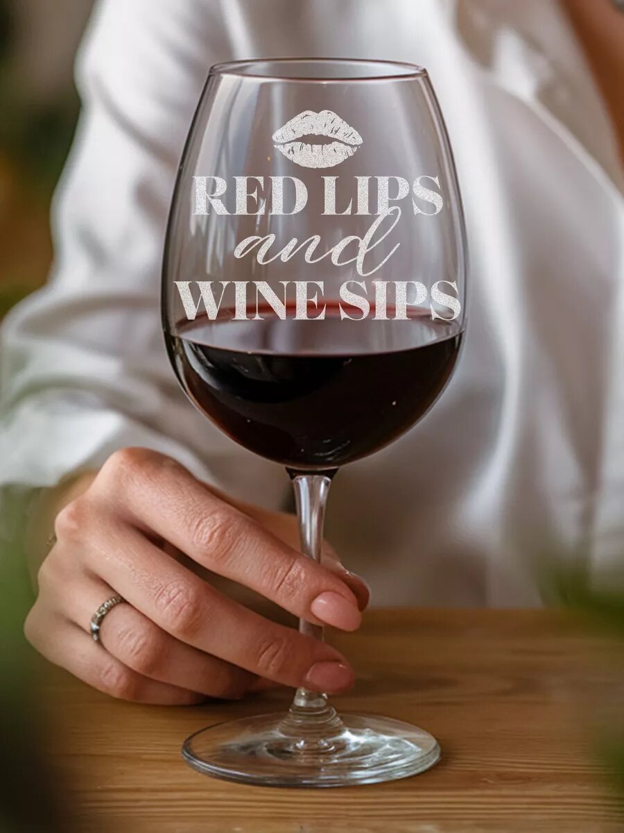 Бокал для красного вина Red lips