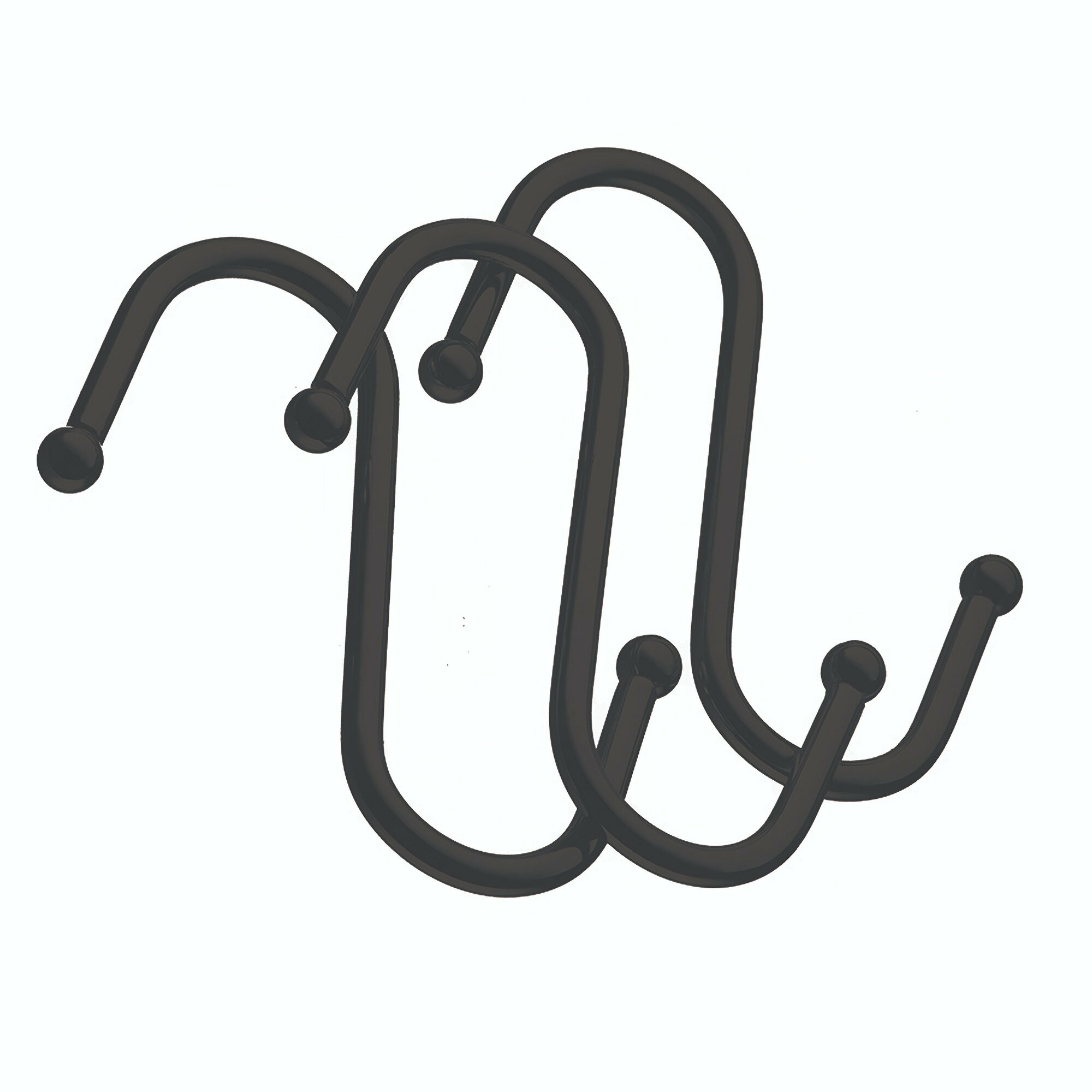 Крючок для рейлинга Lemax LE 311B BL, 70x40x12 мм, черный матовый, металл, 3 шт, декорированный