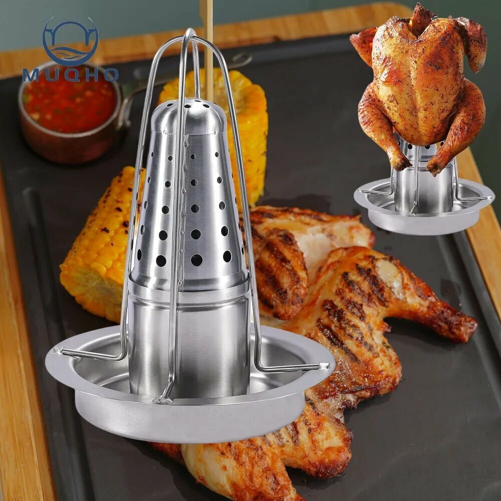 Тарелка с курицей-гриль из нержавеющей стали