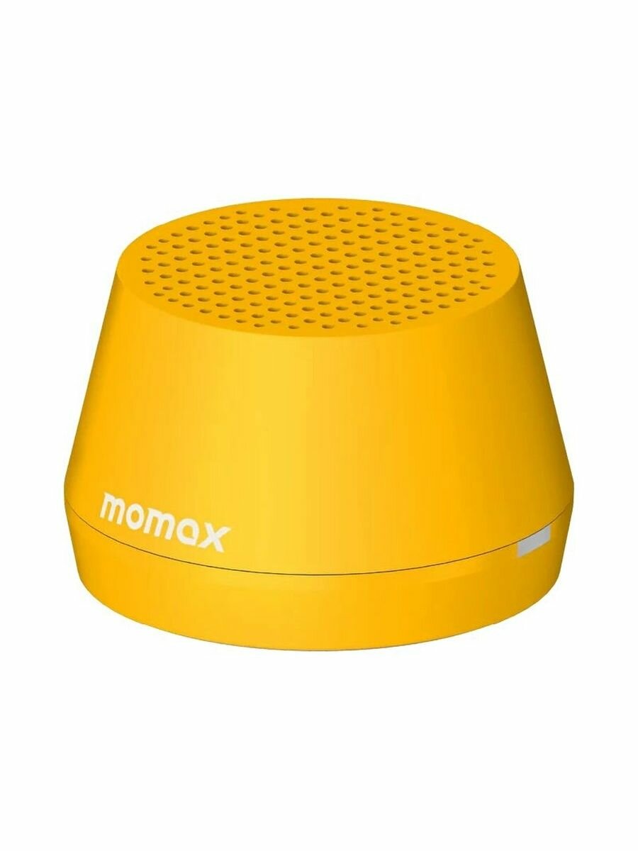 Магнитная беспроводная колонка Momax 1-Vibe Go Lite BS8, влагонепроницаемая, желтая