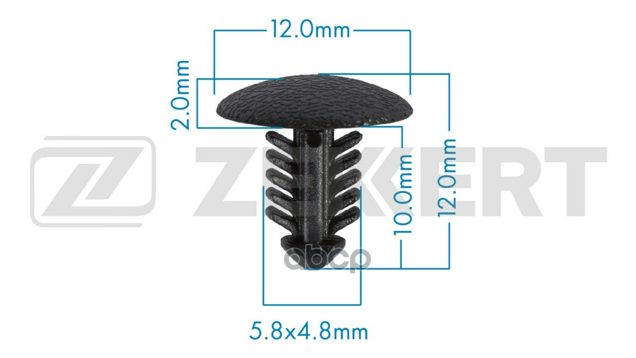 Клипса крепёжная Toyota (миним. кол-во заказа 10 шт) Zekkert арт. be-3626