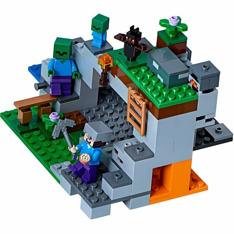 Строительные блоки унисекс LEGO Minecraft Пещера зомби, 300 деталей, арт. 21141
