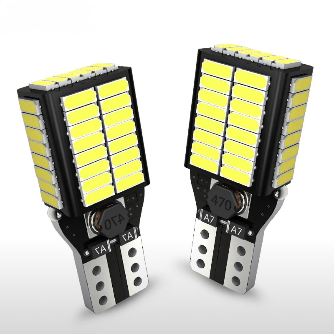 W16W Led T15 87 SMD, биполярная светодиодная лампа,12-24V (2шт.) Супер яркость! задний ход, стоп сигнал