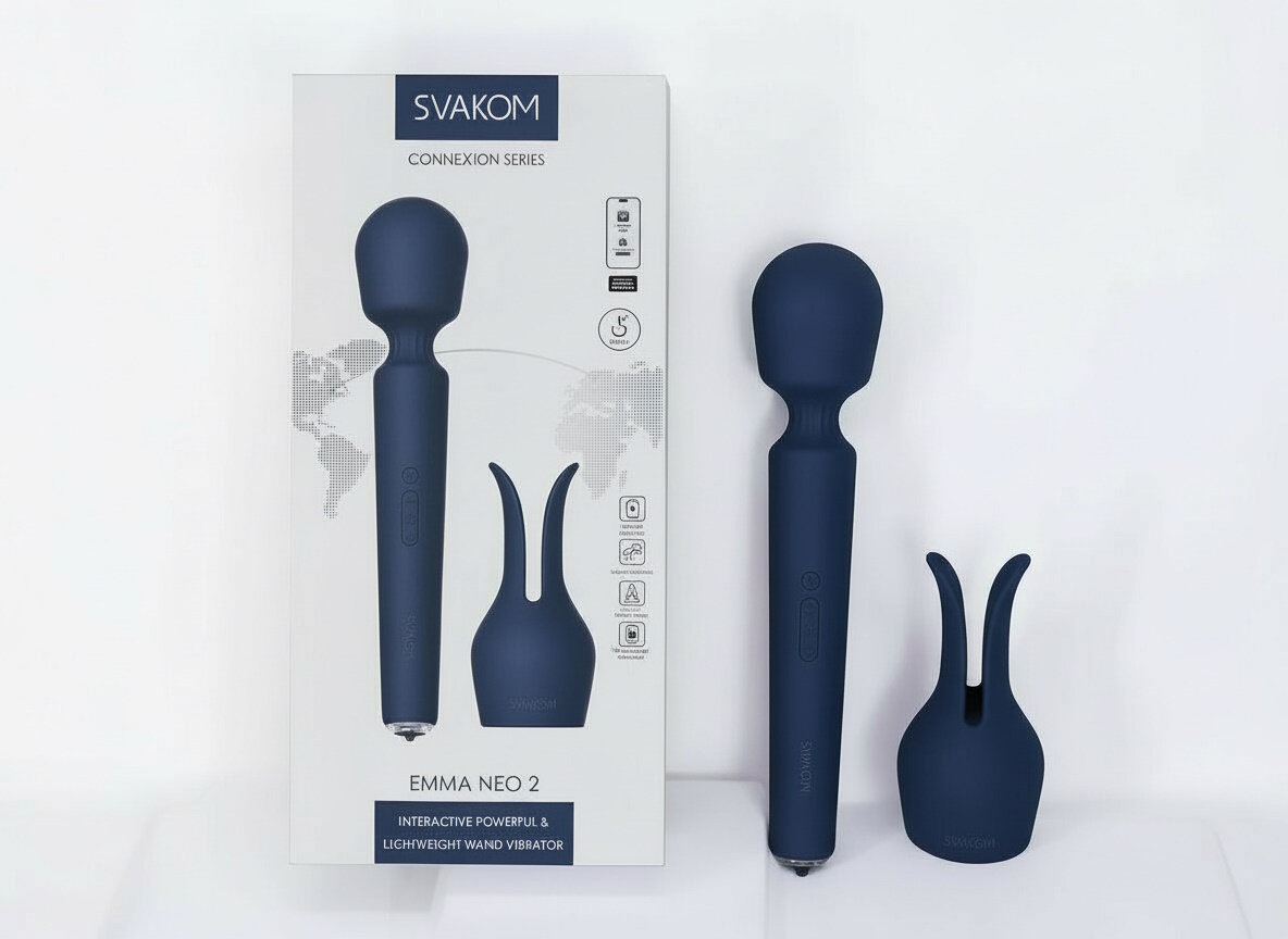 Emma Neo 2 Смарт-вибромассажёр с функцией нагрева, синий - 29 см