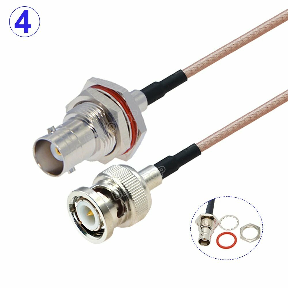BEVOTOP RG316 BNC коаксиальный кабель 10-15 м 20CM, BNC M to WP BNC F