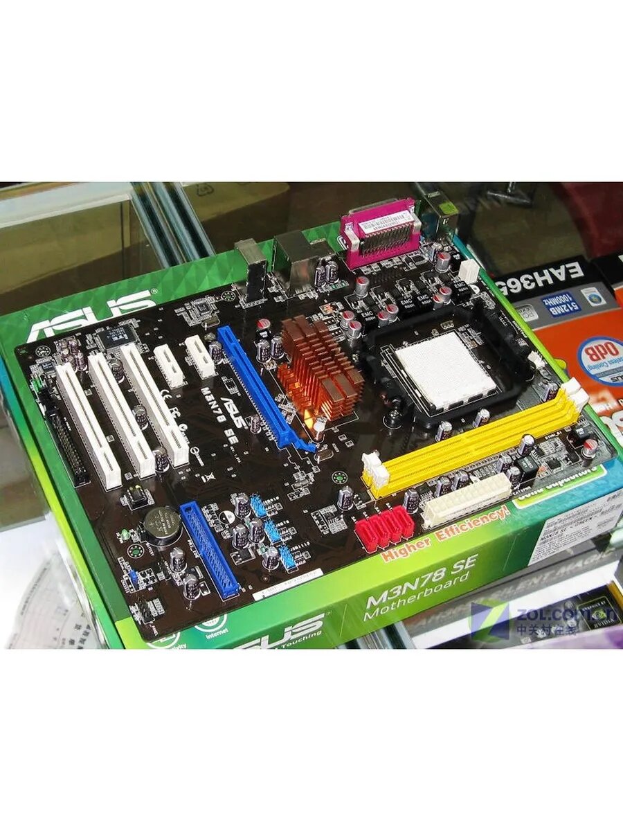 Материнская плата ASUS M3N78 SE Socket AM2/AM2+ DDR2 4Gb + задняя планка + AMD Phenom(tm) II X4 940 Processor