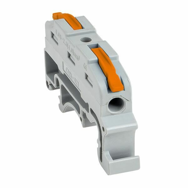 Клемма строительно-монтажная СМК проходная 222-421 1п 0.08-4кв. мм на DIN-рейку (уп.25шт) PROxima EKF plc-smk-421-din