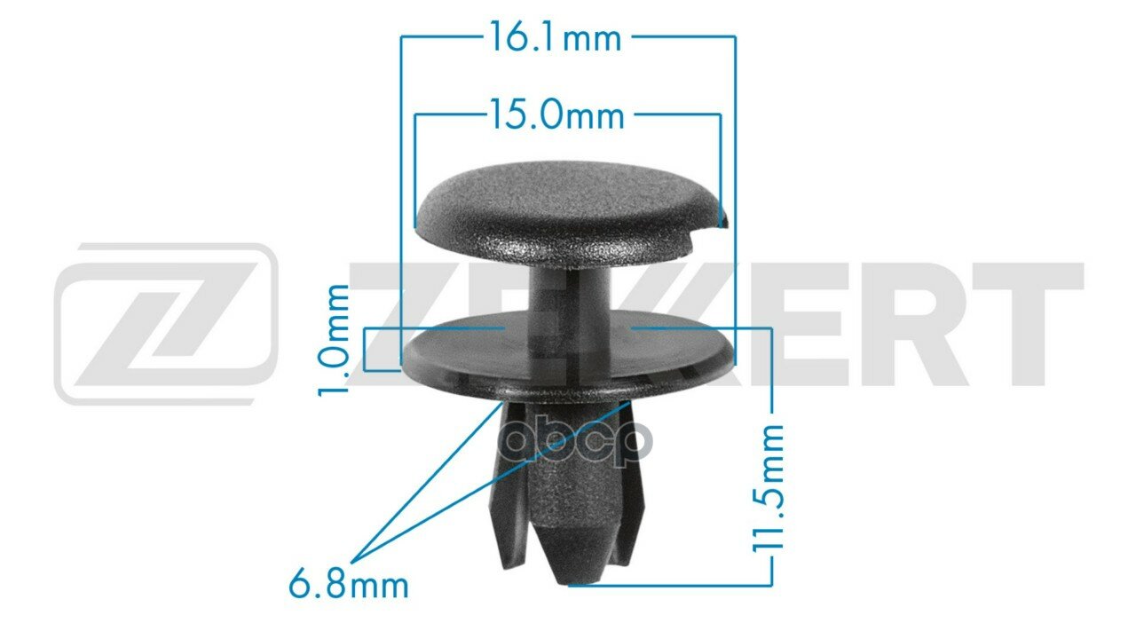 Клипса крепёжная General Motors (миним. кол-во заказа 10 шт) Zekkert арт. be-3535