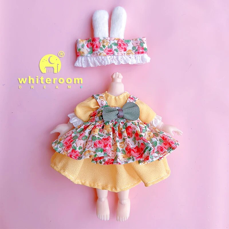 Платье для куклы BJD 16 см Белый, only doll clothes 17