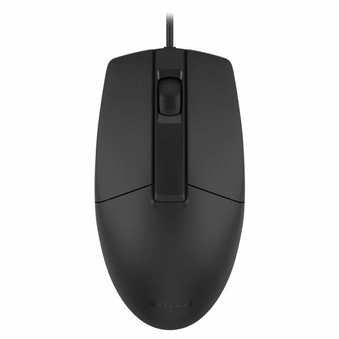 Мышь A4Tech OP-330S silent, оптическая, проводная, 1000dpi, USB, чёрный