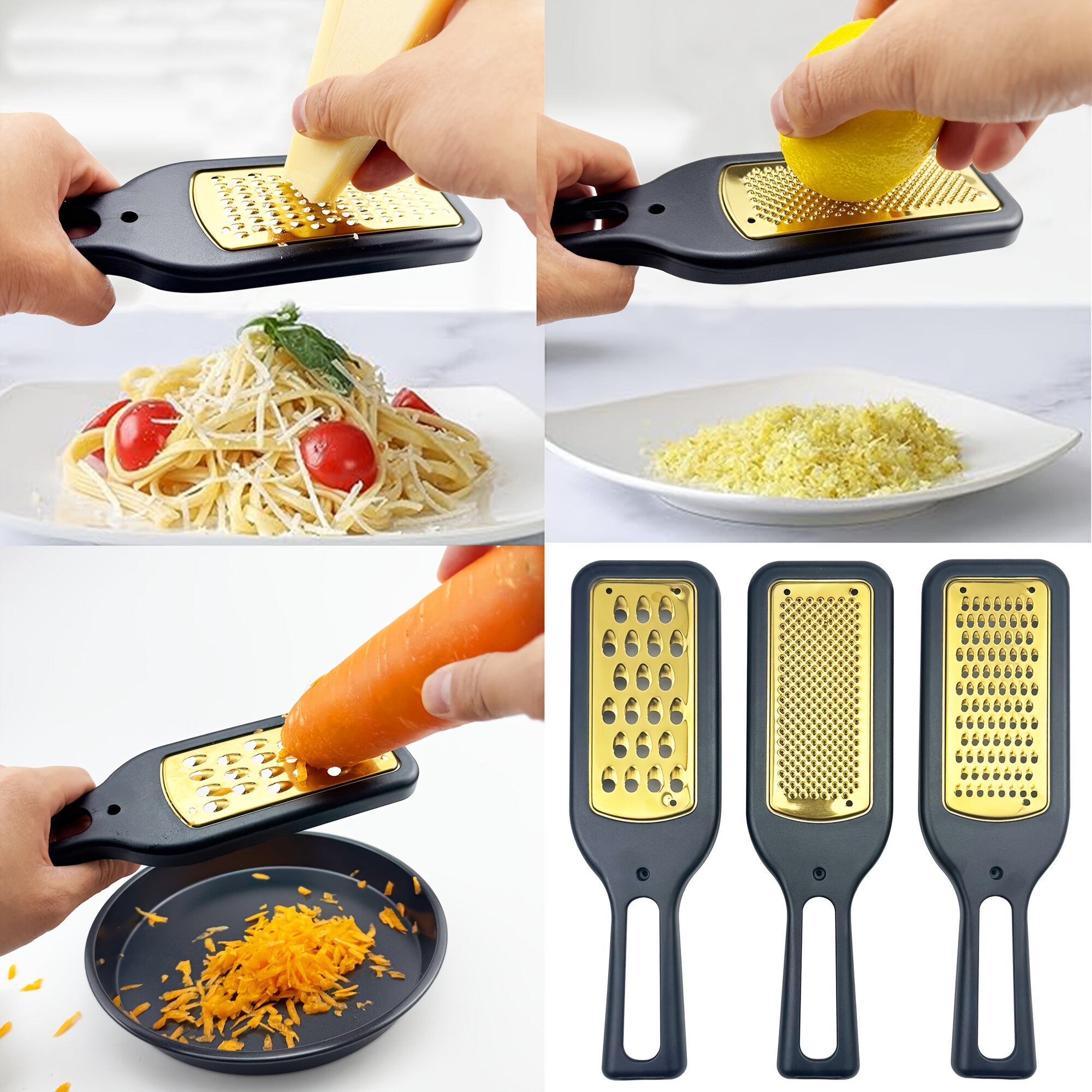 Набор кухонный "Сыр Стретка", нержавеющая сталь, пластик, черный