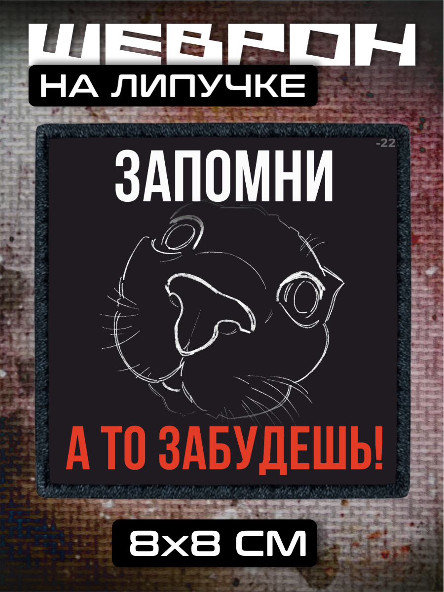 Шеврон на липучке Надпись мем