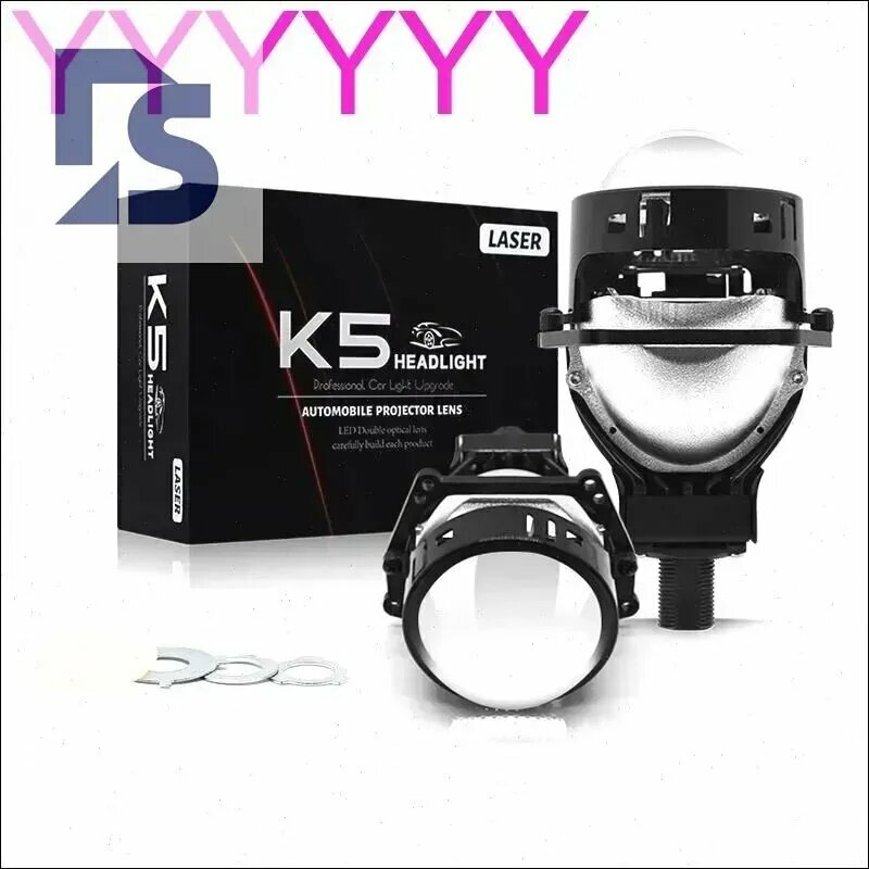 Фары автомобильные, 1 шт, арт. K5 LASER, 3 дюйма, Bi led модули 3.0 в фары автомобиля 1шт.