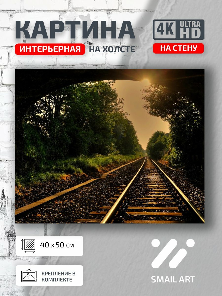 Картина на холсте интерьерная 40 на 50 на стену Туннель Landscape для спальни пейзаж декор