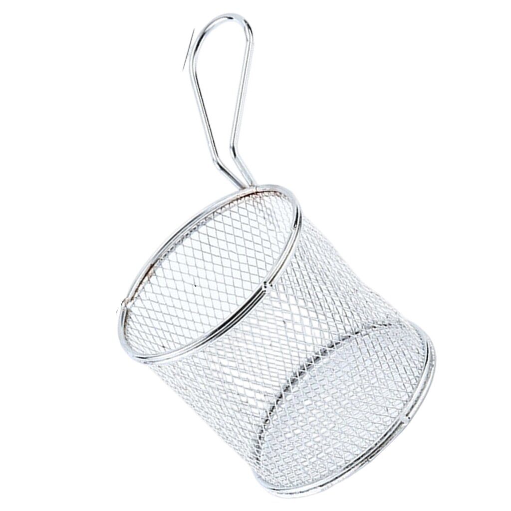 Цилиндрическая корзинка для жарки картофеля фри-белая-Большая