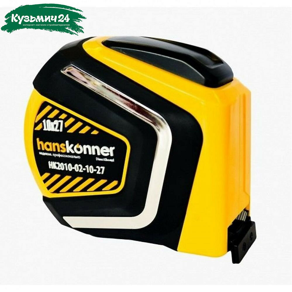 Рулетка Hanskonner 10 м х 27 мм Супер магнит автостоп