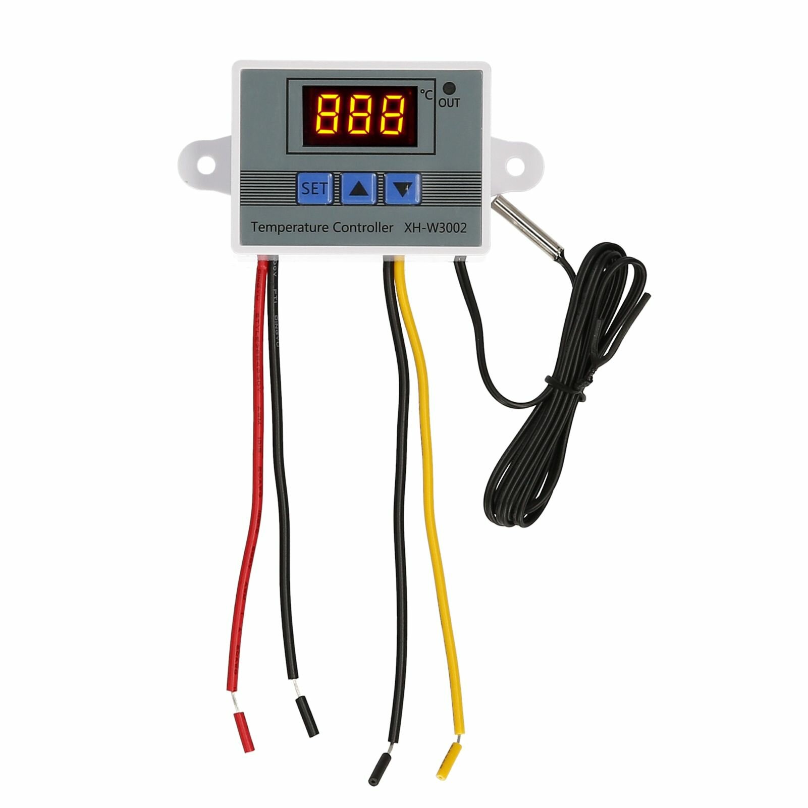 Электронный регулятор температуры со светодиодным дисплеем, термостатический модуль, переключатель модуля контроля температуры с водонепроницаемым датчиком NTC -50 110 для холодильника 24 В 240 Вт