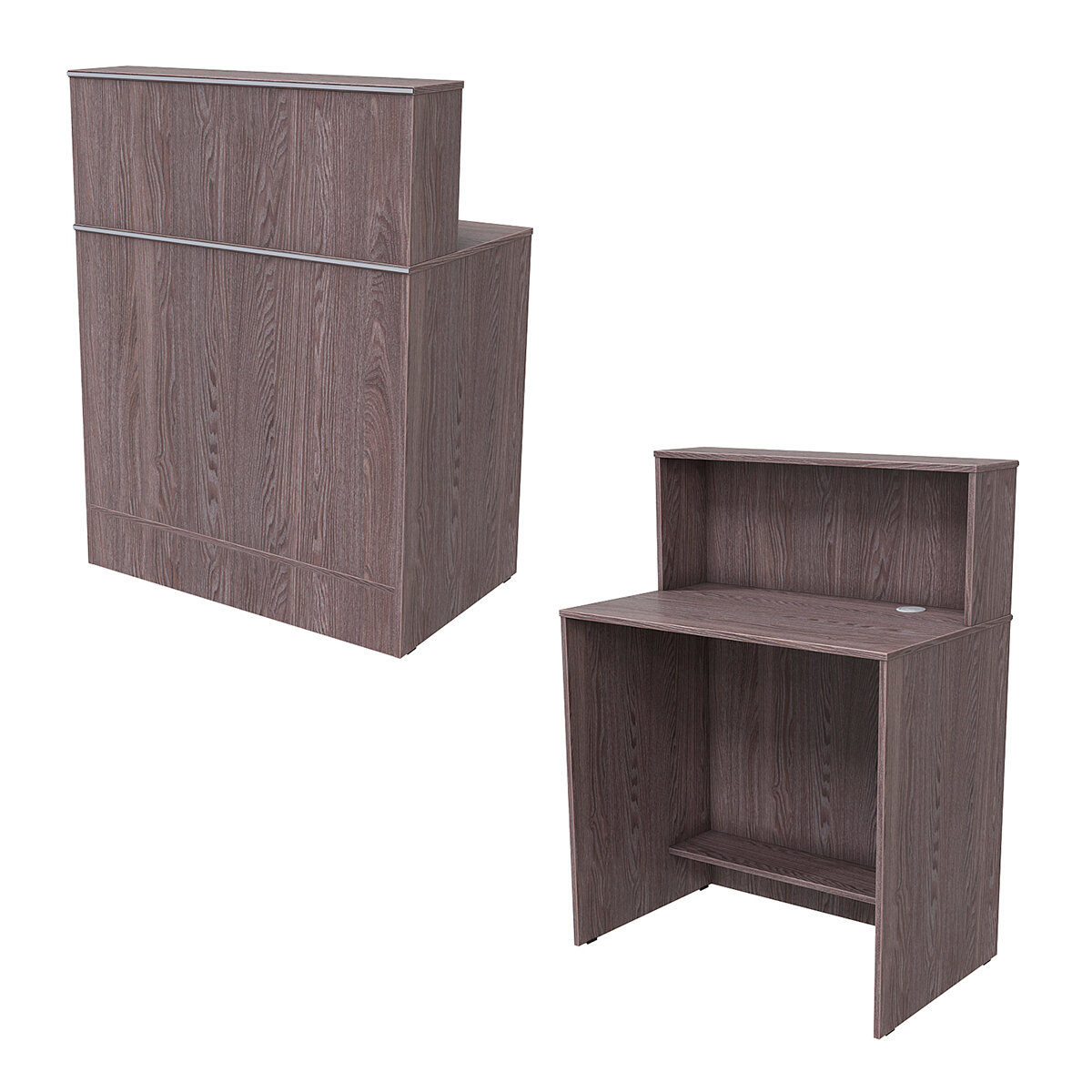 Ресепшен "эконом" с декоративным кантом, Ясень Анкор темный - U31105