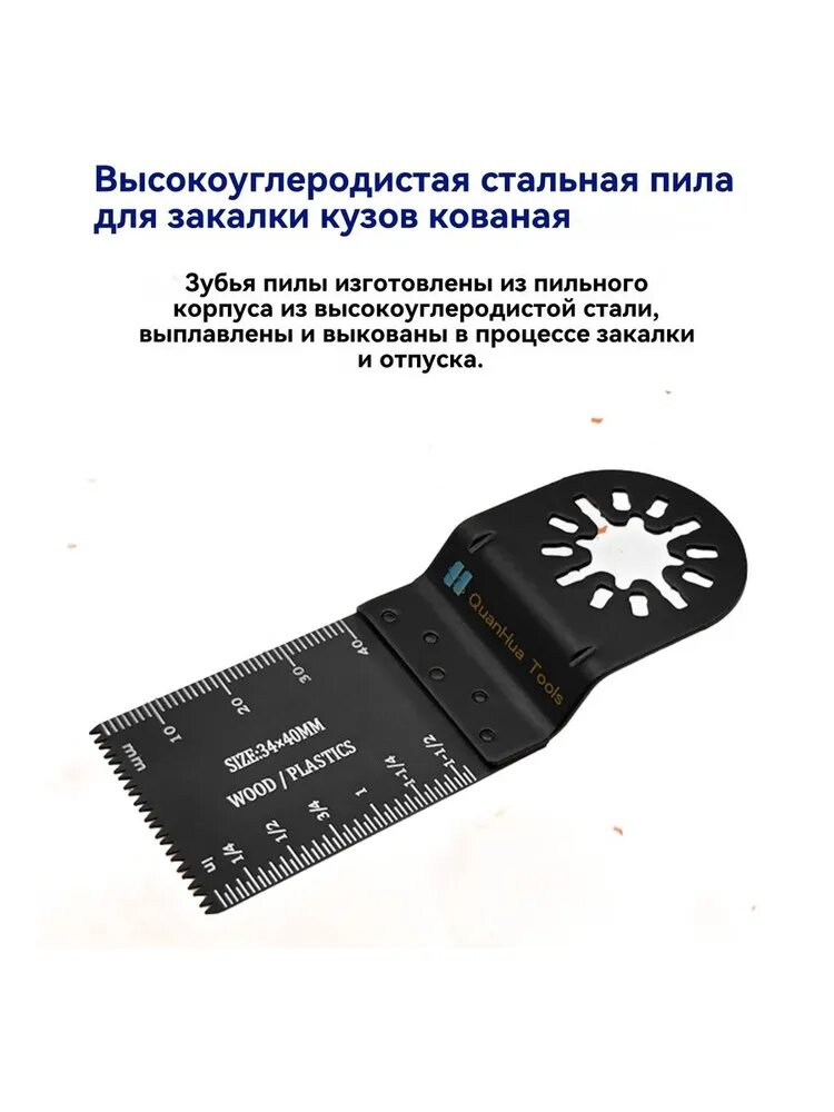 Набор насадок для реноватора МФИ/Мультитула 24 шт. для дерева, металла — фото 1