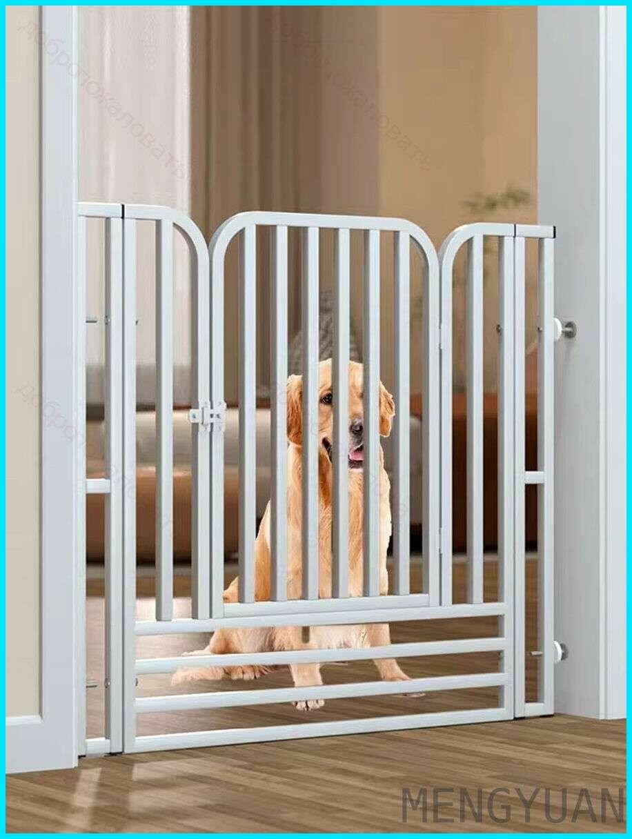 LNOSTOKA Перегородка для собак в квартиру, дверь перегородка регулируемая для животных, ворота безопасности для детей от падений, межкомнатная. Применимая ширина 84-92 см.