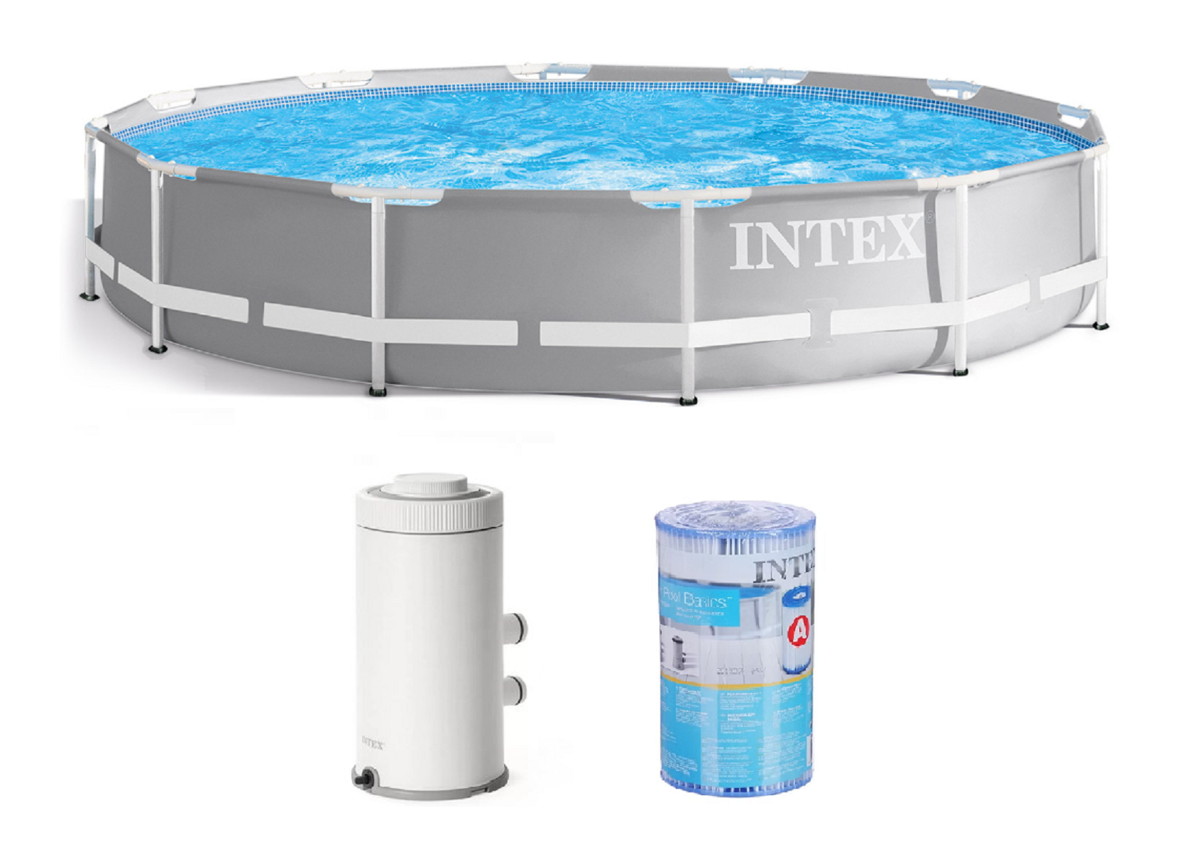 Бассейн каркасный Intex Prism Frame 26712 366x76 см, с фильтр-насос 2 m3, картриджный