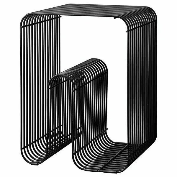 Металлическая книжная полка-держатель для книг, журналов, украшений, черная, 32.4x32.4x43 см