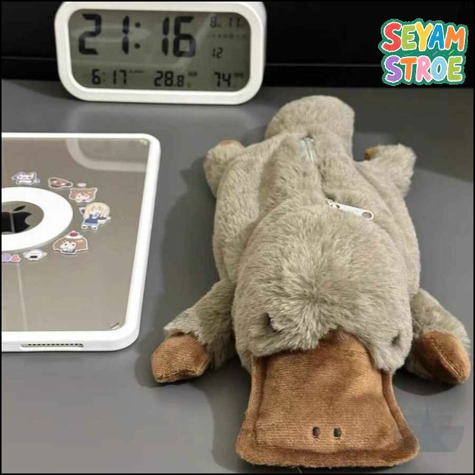 Стильный пенал в форме мультяшного гусяакулы 30 см, эксклюзивная большая игрушка для канцелярских принадлежностей